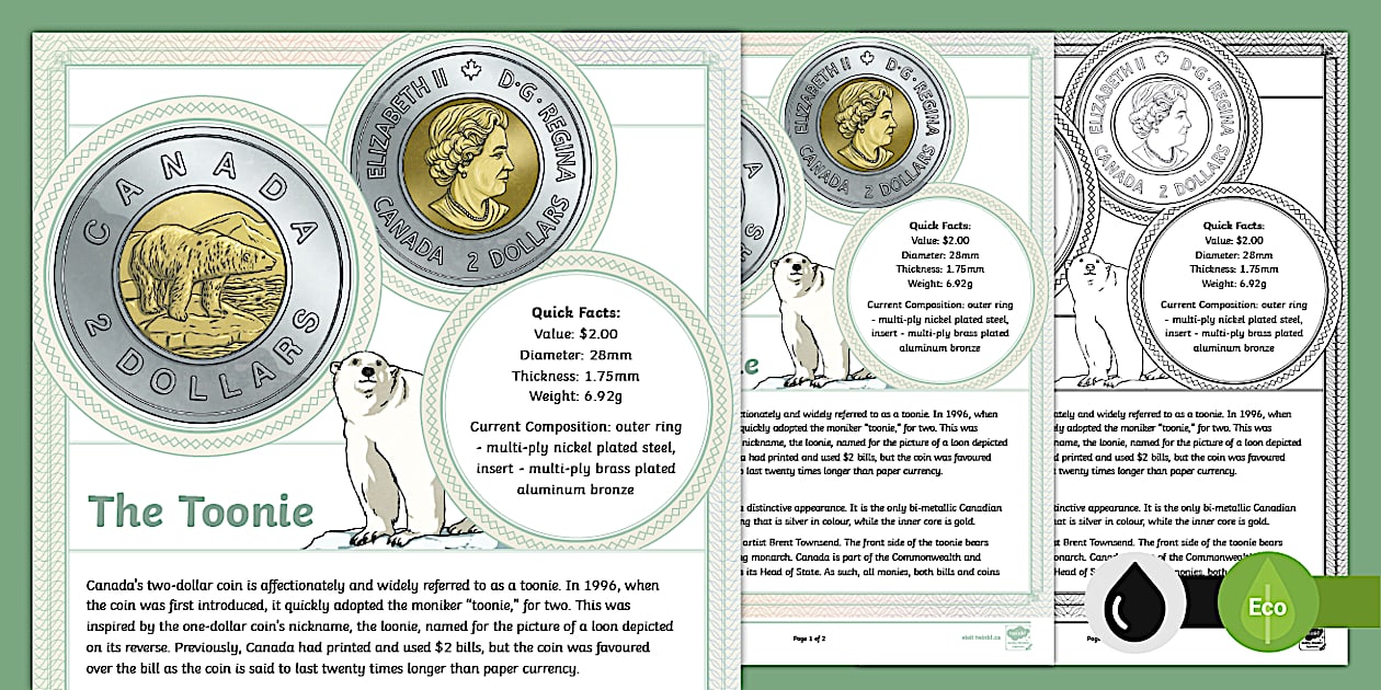 Canada’s Coins | Toonie Facts | Twinkl CA - Twinkl