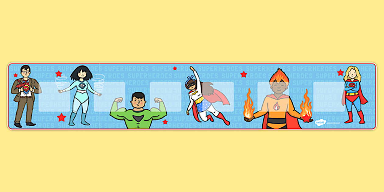 Superhero-Themed Visual Timetable Display (teacher made)