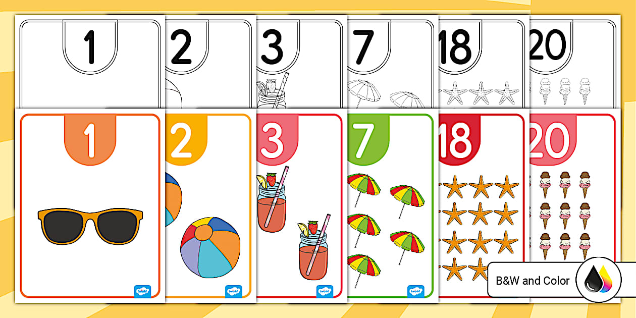 Summer Number Posters | Educational Resources | Twinkl USA