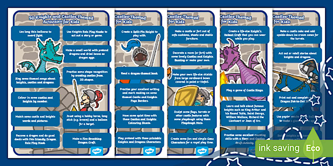 50 Knights and Castles-Themed Activities for Kids (Ages 2-5)
