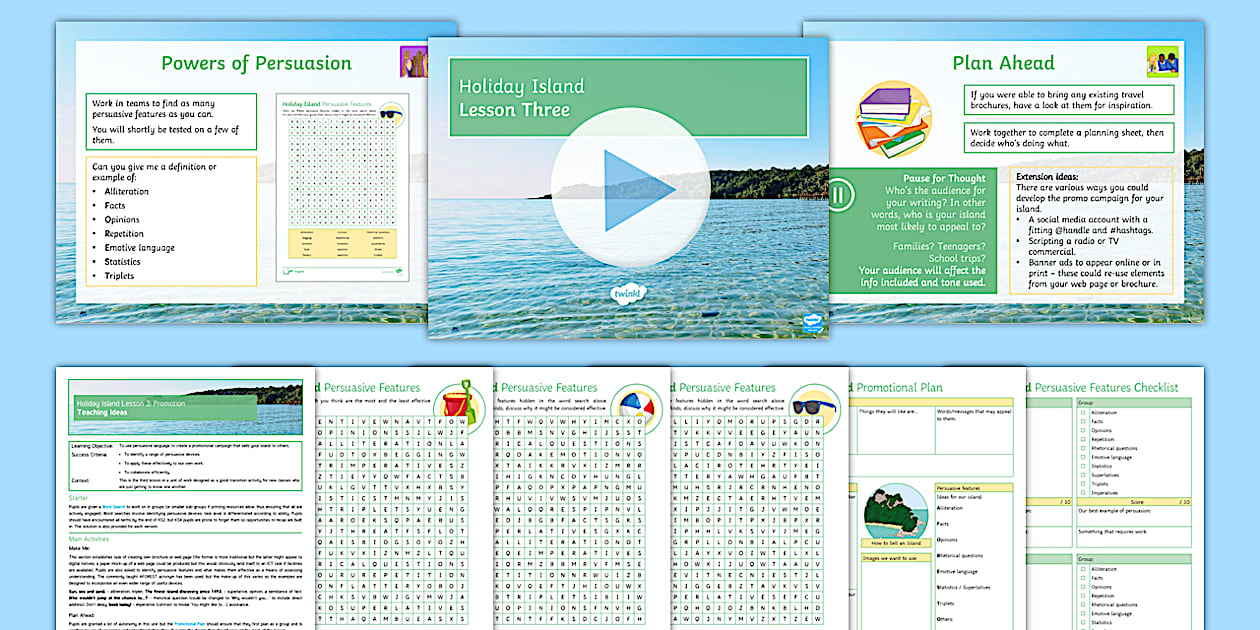 Key Skills for English: Holiday Island Lesson 3: Promotion