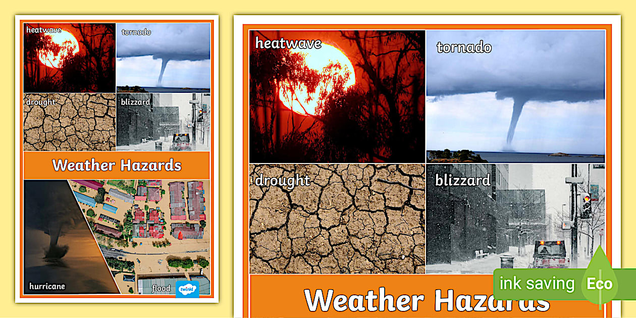 Weather Hazards Display Poster (teacher made) - Twinkl