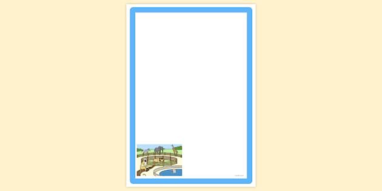 Zoo Page Border | Page Borders | Twinkl Resources - Twinkl