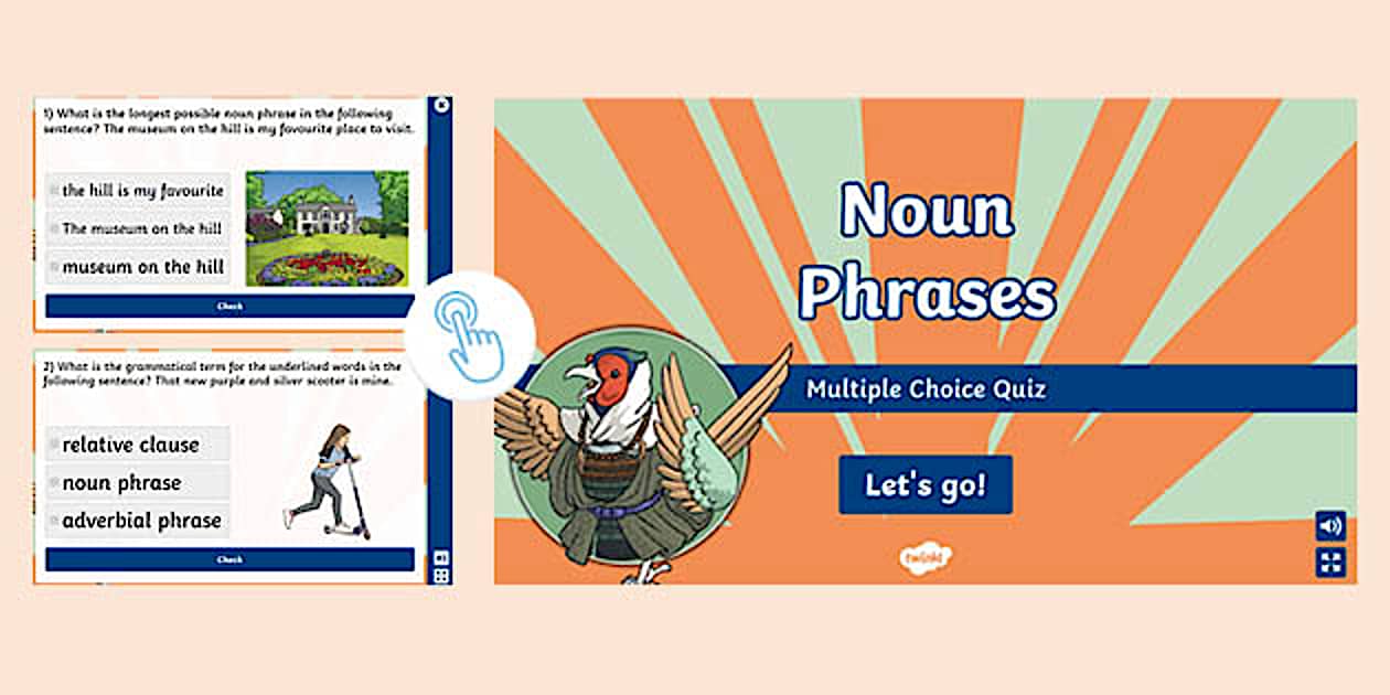 Noun Phrase Game - Multiple Choice SPaG Quiz - KS2 Revision