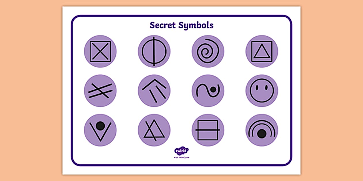 Secret Symbol Word Mat