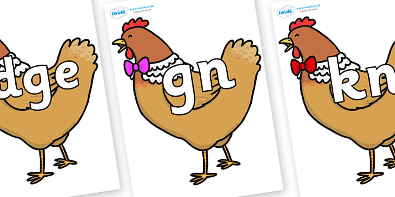 Cursive Silent Letters on Henny Penny (teacher made)