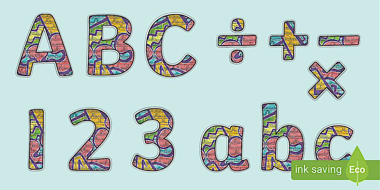 Colourful Graffiti Display Lettering - Twinkl