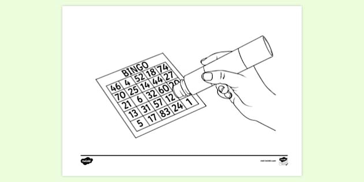 Bingo Colouring Page - Twinkl - Colouring Pages - Twinkl
