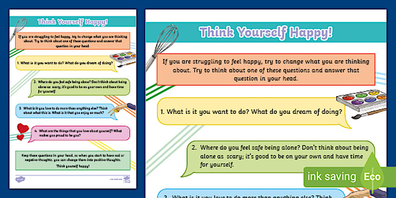 Think Yourself Happy Guide (teacher made) - Twinkl