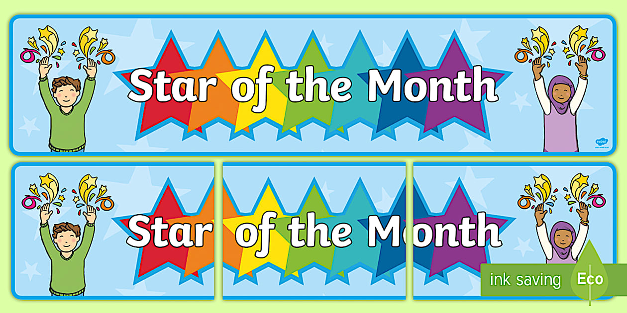 Star of the Month Display Banner (teacher made) - Twinkl