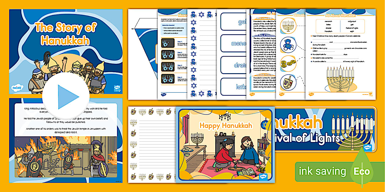 Primary Hanukkah Activity Pack - Pre-K to Grade 3 - Twinkl