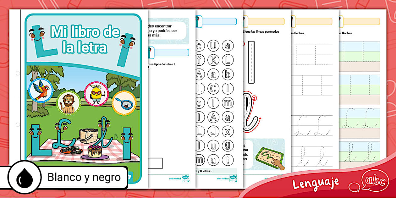 Cuadernillo de actividades: letra L para niños - Twinkl