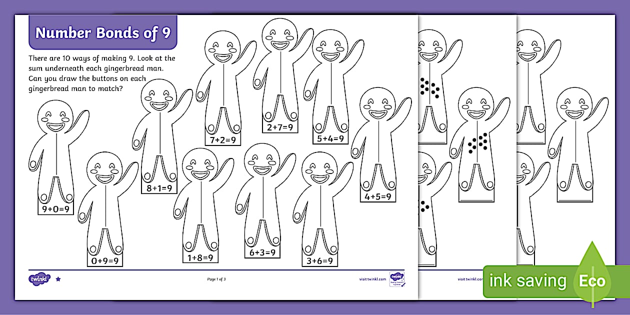 Number Bonds of 9 - Fun Maths Activity for Children - Twinkl