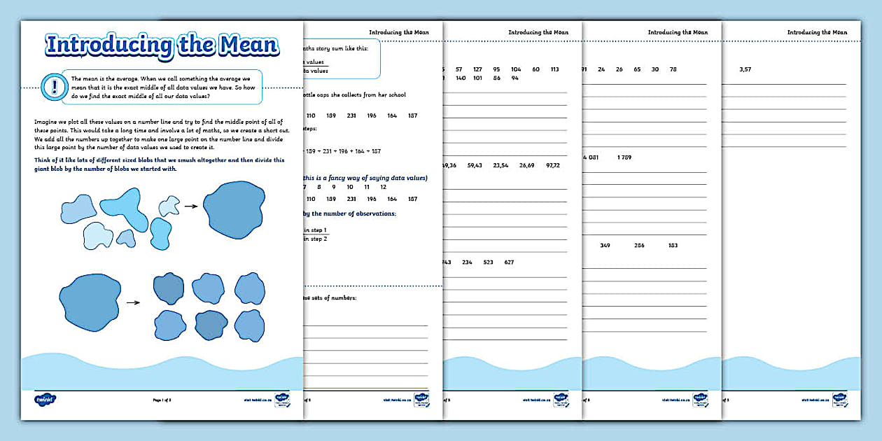Introducing the Mean - Activity sheet (creat de profesori)