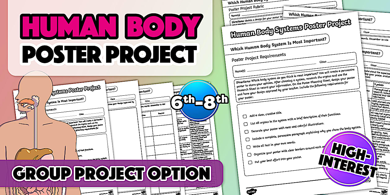 Human Body System Project | Resource | Twinkl USA - Twinkl