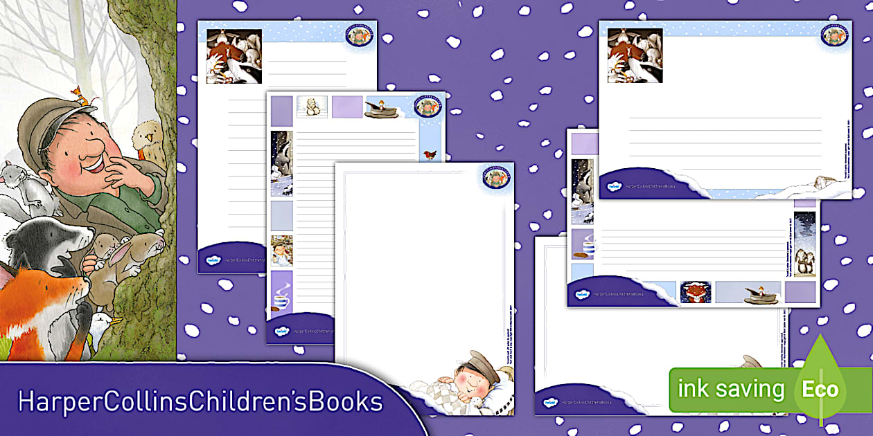 FREE! - Page Borders | One Snowy Night | Percy the Park Keeper | KS1