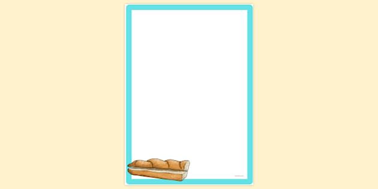 Simple Blank White Baguette Page Border | Page Borders | Twinkl