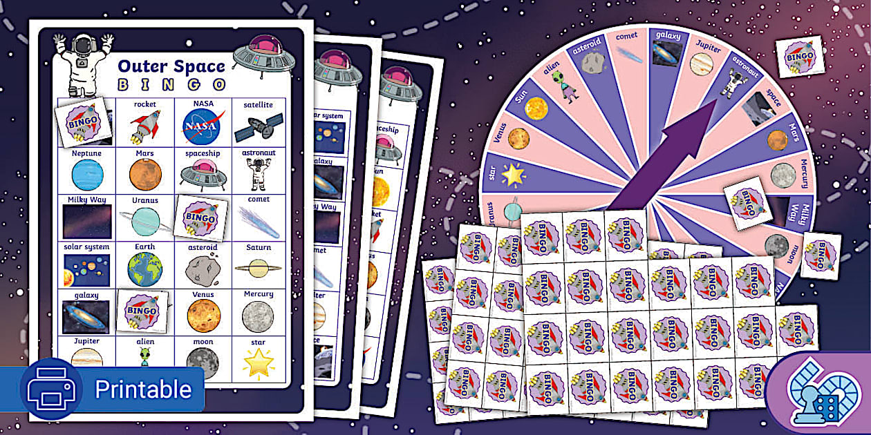 Outer Space Bingo Spinner Game