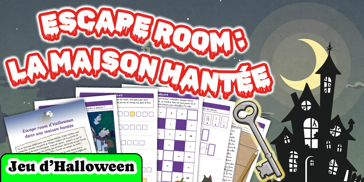 Escape Room d'Halloween : la maison hantée (Teacher-Made)