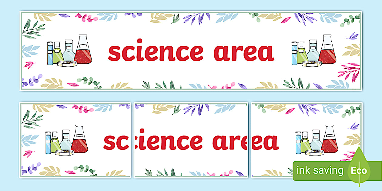 Botanical Themed Science Area Display Banner (teacher made)
