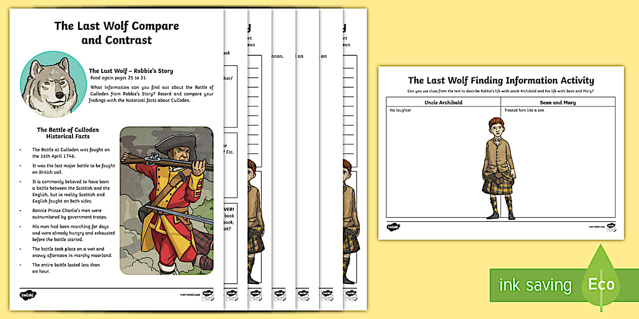 Novel Study Resource Pack to Support Teaching on The Last Wolf by Michael
