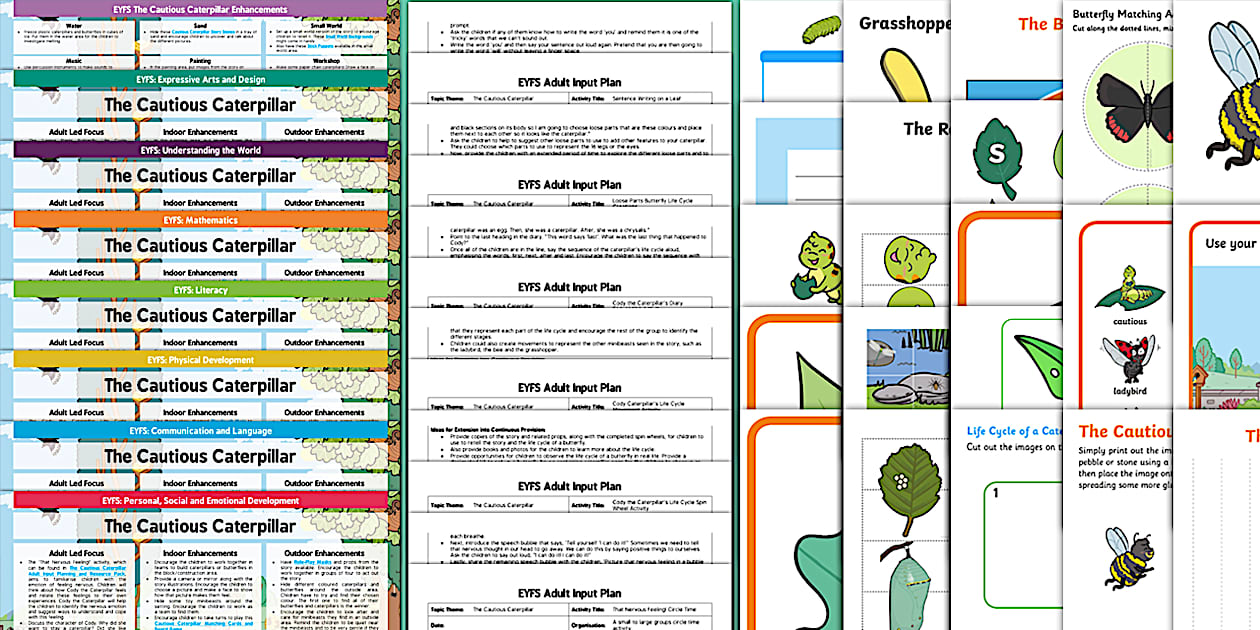 The Cautious Caterpillar Lesson Plan Enhancement Ideas and Resources Pack