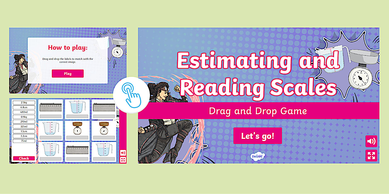 👉 Estimating and Reading Scales Drag and Drop Maths Game - KS2