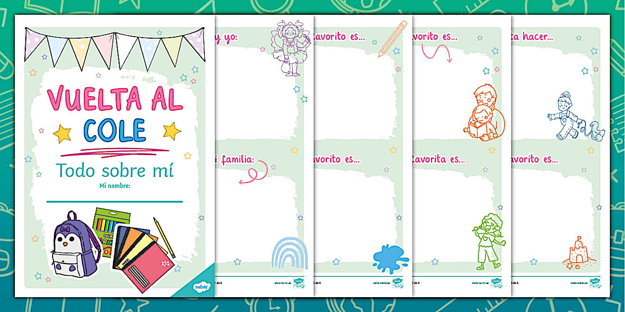 Cuadernillo: Todo sobre mí - Vuelta al cole (teacher made)