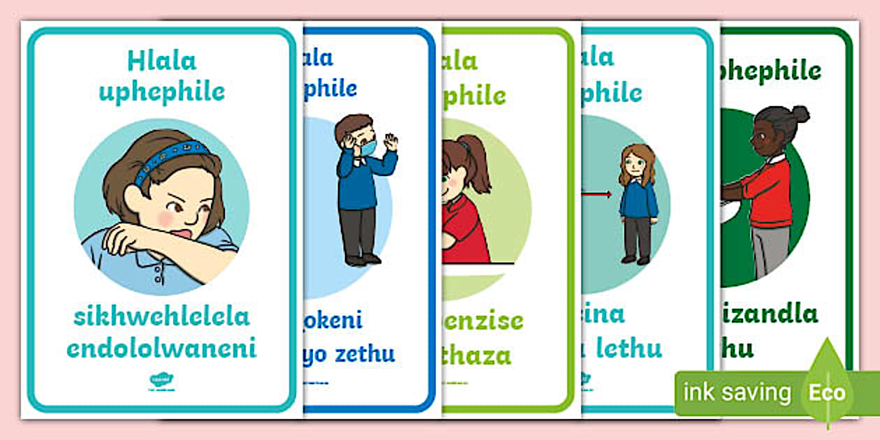 To Stay Safe Covis-19 Posters isiZulu - Hlala uphephile