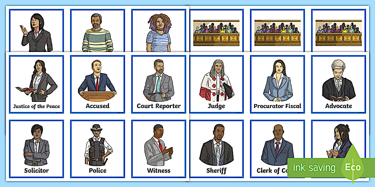 The Scottish Court System Role-Play Badges (teacher made)