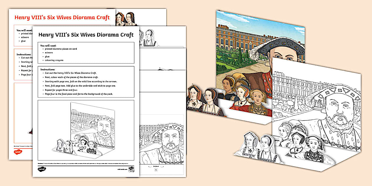 Henry VIII's Six Wives Diorama Craft - Twinkl