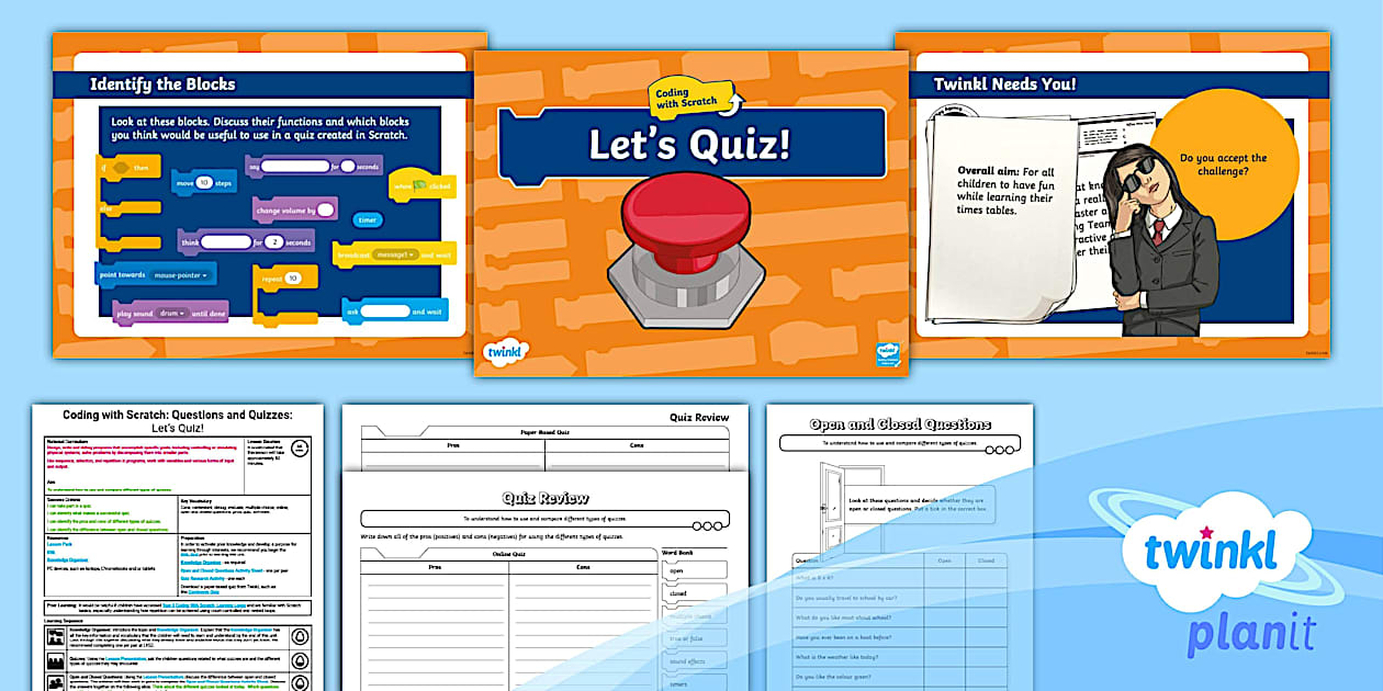 Computing:Questions and Quizzes: Let's Quiz! Year 4 Lesson 1