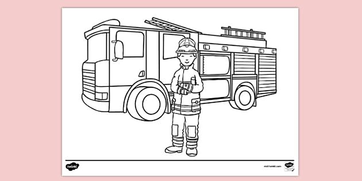 Fire Safety Colouring Sheet (teacher made) - Twinkl