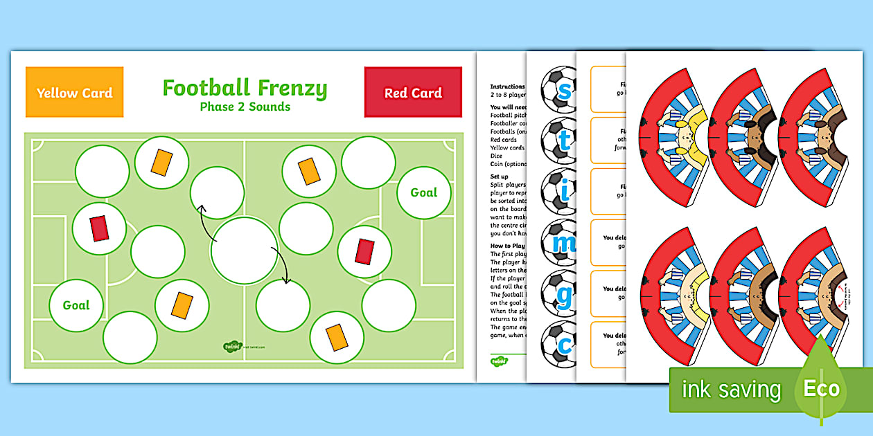 Phase 2 Sounds Football Board Game (teacher made) - Twinkl