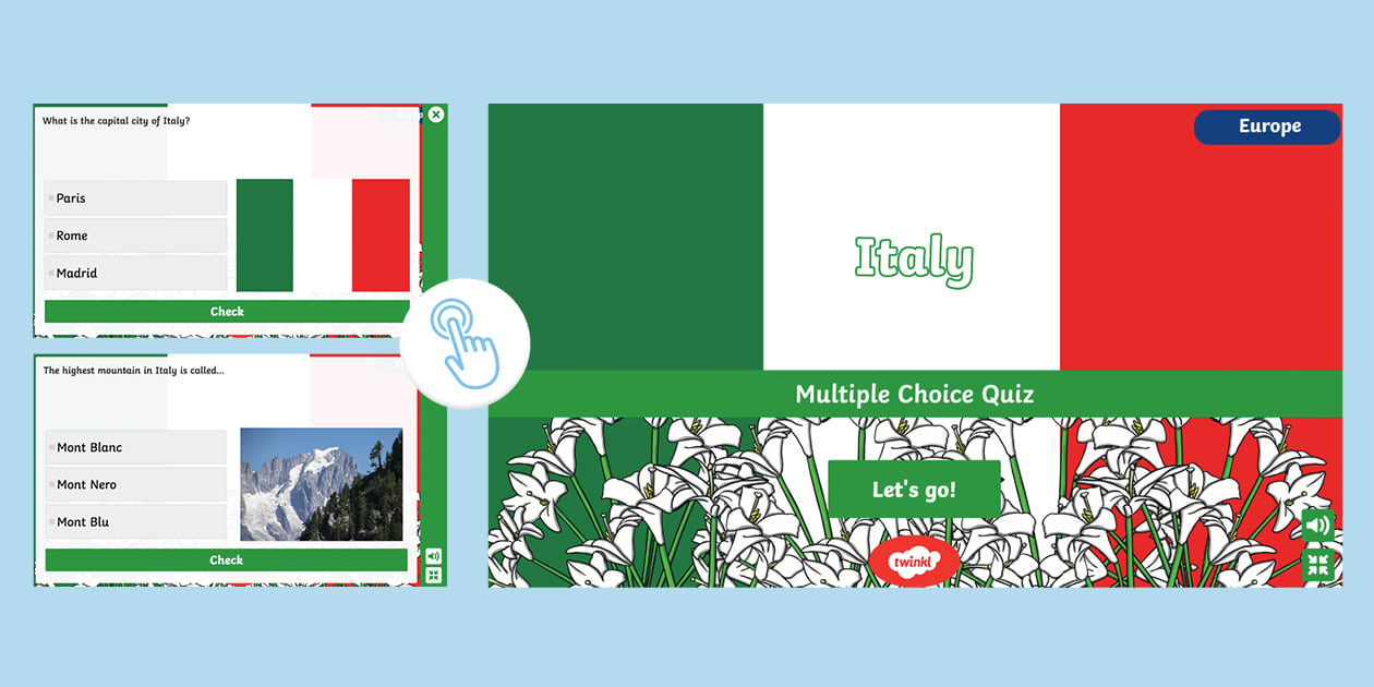KS1 Italy Interactive Quiz (teacher made) - Twinkl