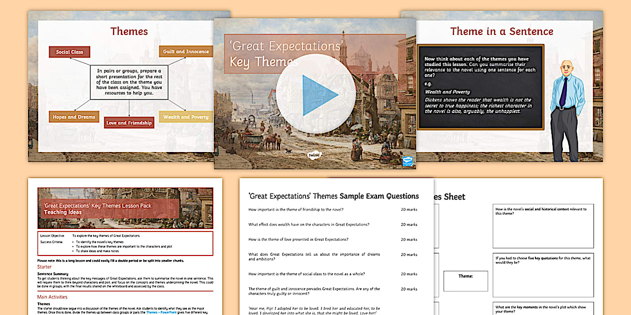 GCSE Great Expectations Lesson Pack: Key Themes - Twinkl