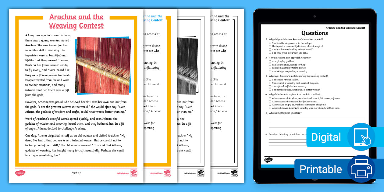 Arachne and the Weaving Contest for 7th Grade | Twinkl USA