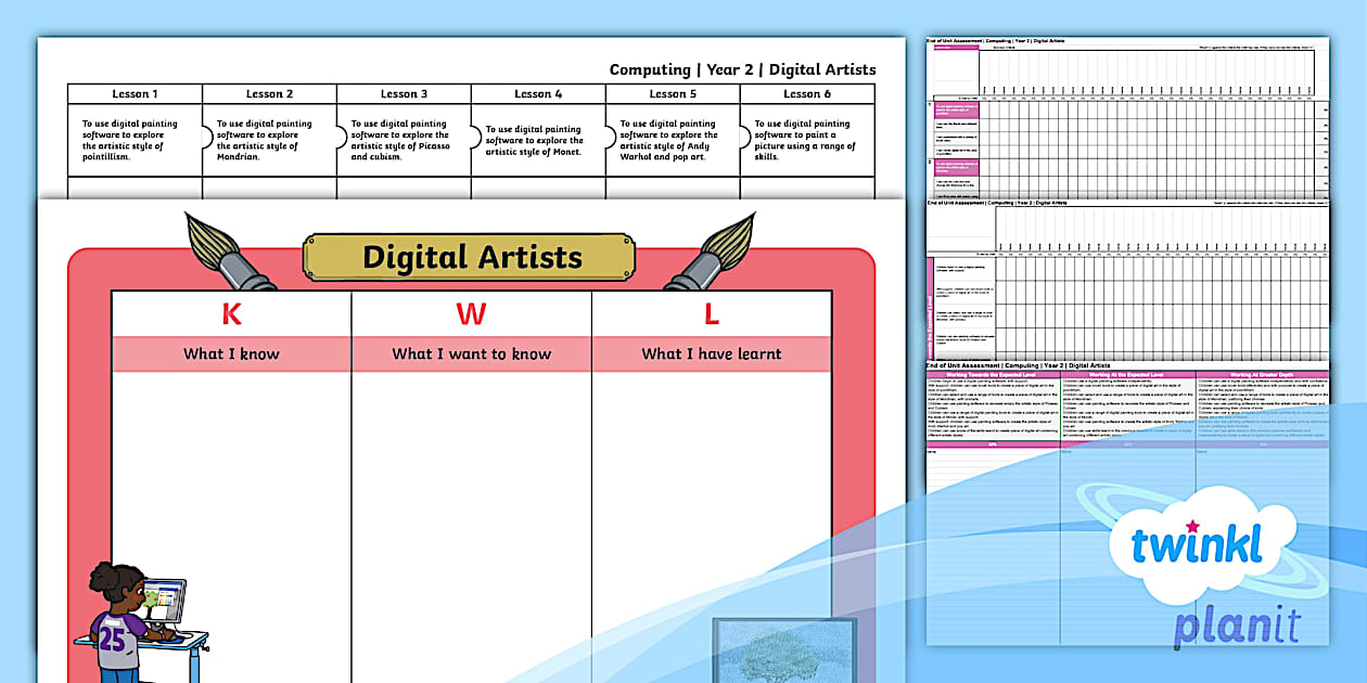 Computing: Digital Artists: Year 2 Assessment Pack - Twinkl