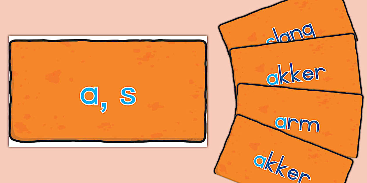 Graad 1 Klanke Woordmuurkaarte a, s (Teacher-Made) - Twinkl