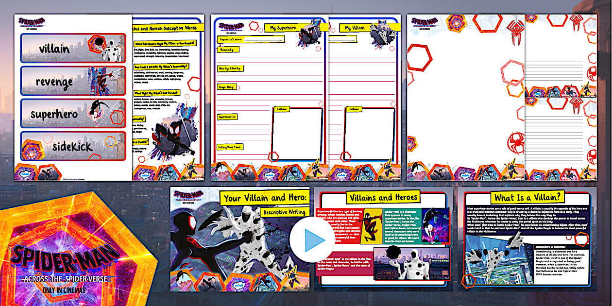 FREE! - Spider-Man™: Your Villain and Hero Descriptive Writing Pack ...