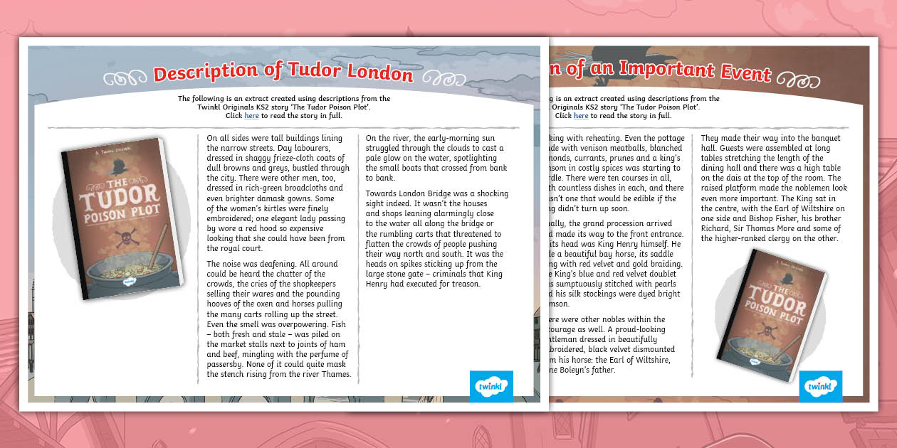 The Tudor Poison Plot KS2 Example Text Descriptions - Twinkl