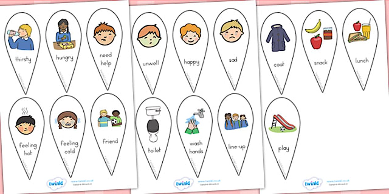 Daily Routine Communication Fans (Teacher-Made) - Twinkl