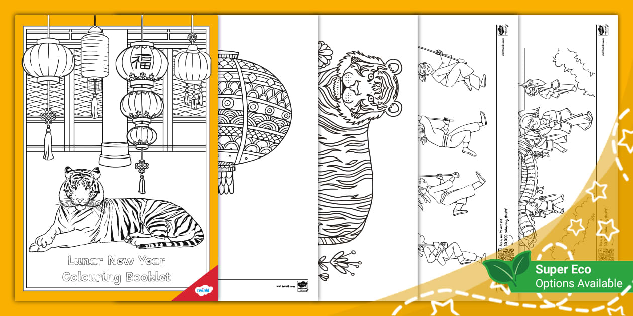 Lunar New Year Colouring Booklet (teacher made) - Twinkl