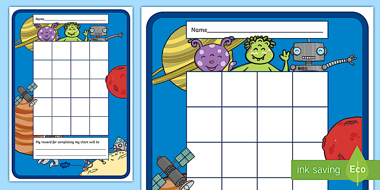 Space Sticker Stamp Reward Chart (Teacher-Made) - Twinkl