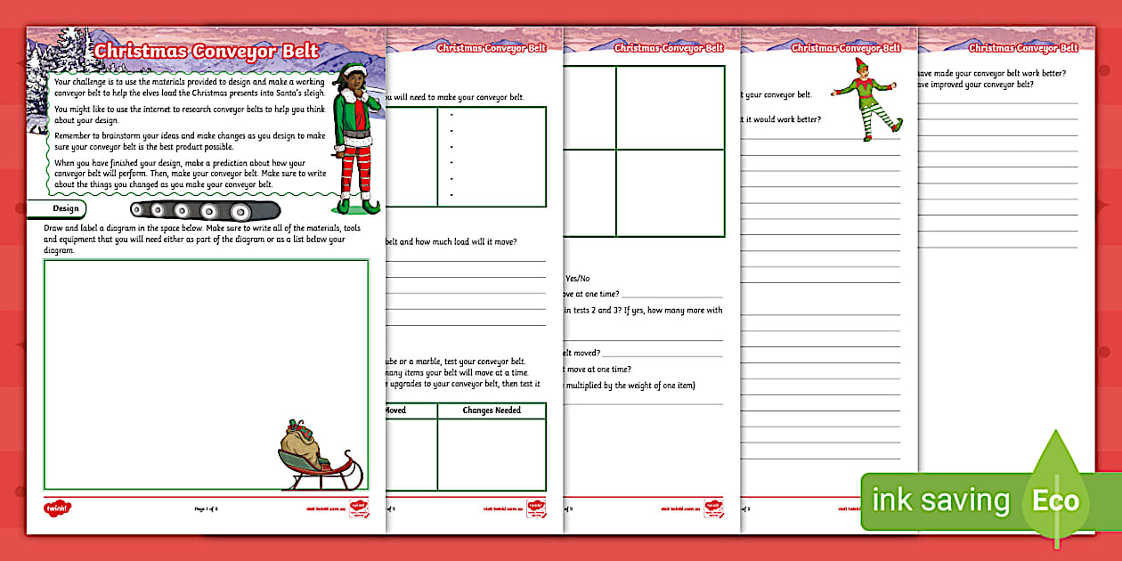 Christmas Conveyor Belt STEM Challenge | Years 3-6 | Twinkl