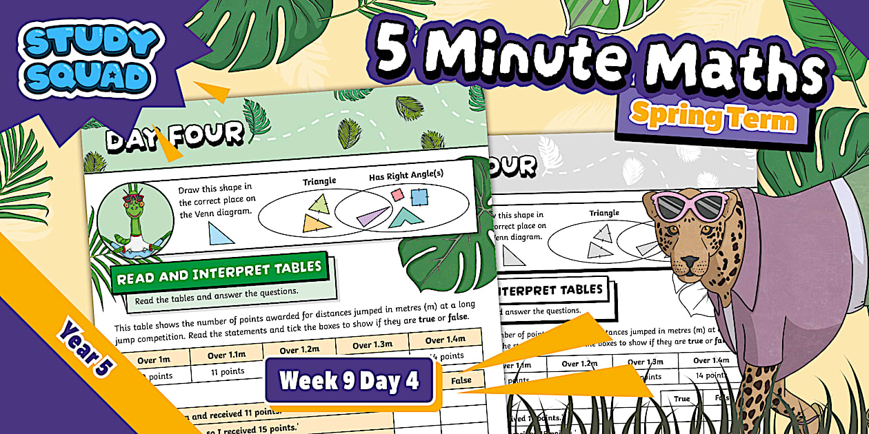 👉 Study Squad 5 Minute Maths - Year 5 Spring - Week 9 Day 4