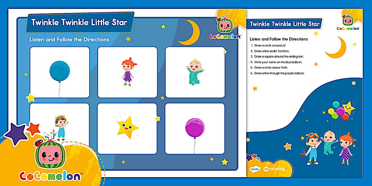 FREE! - CoComelon: Twinkle Twinkle Little Star Listen and Follow the
