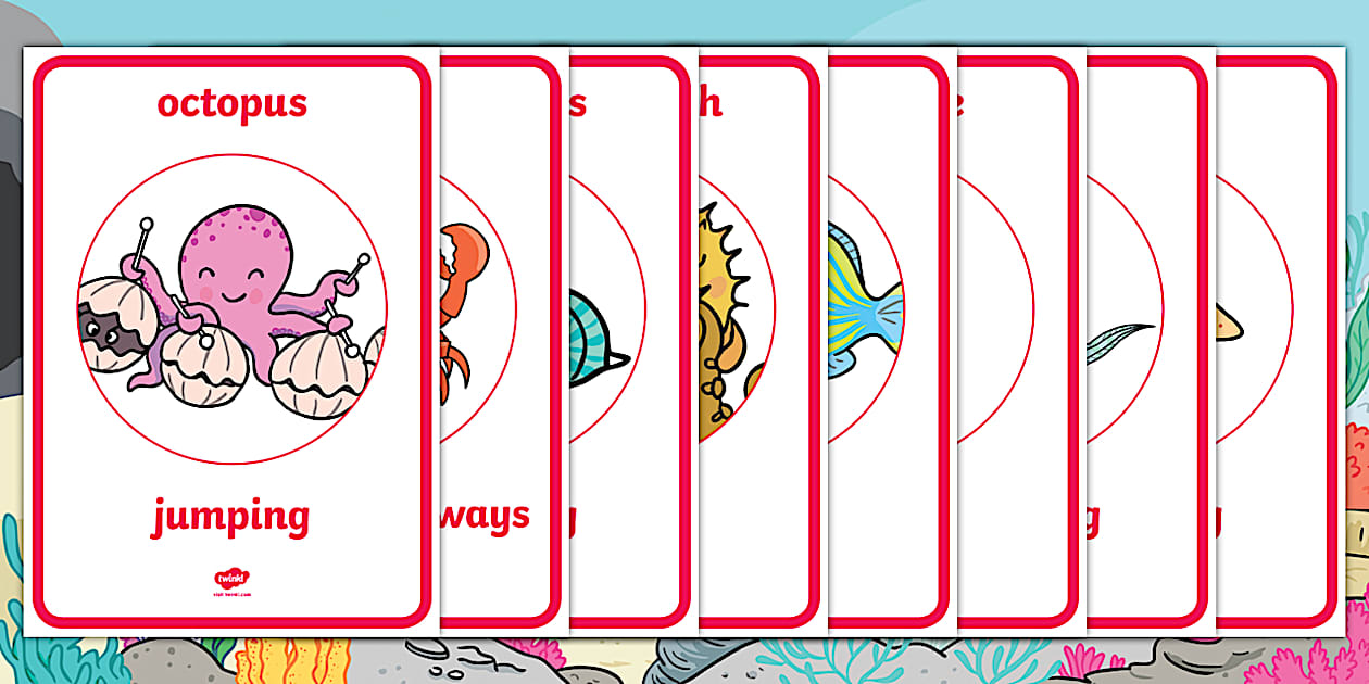 Editable Move like a Sea Creature Display Posters - Twinkl