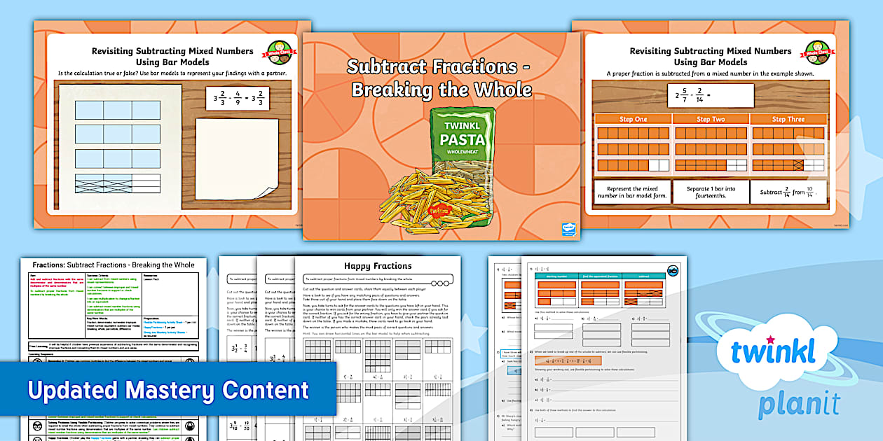 👉 Fractions Year 5: Subtract Fractions - Breaking the Whole
