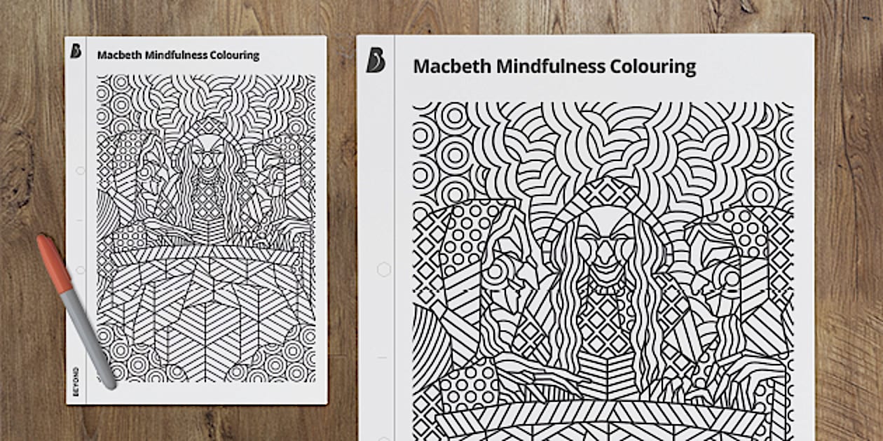 Macbeth Colouring Sheet | The Witches | Macbeth | Beyond